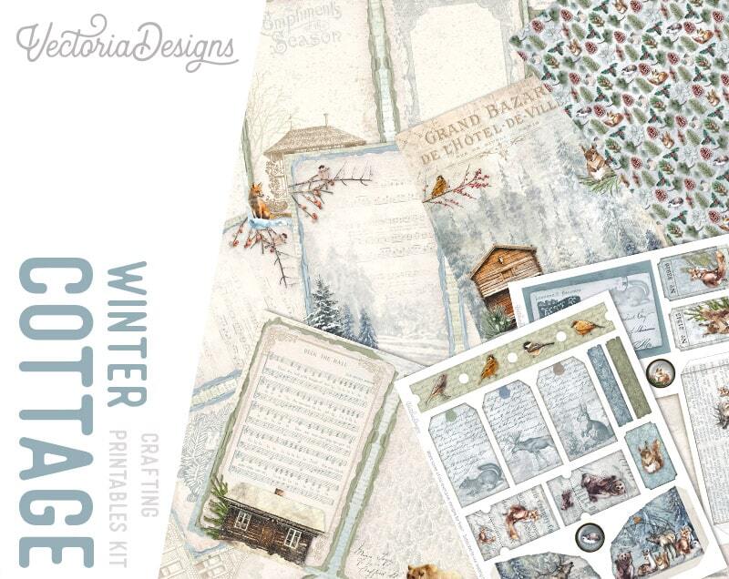 Winter Cottage Crafting Printables Kit